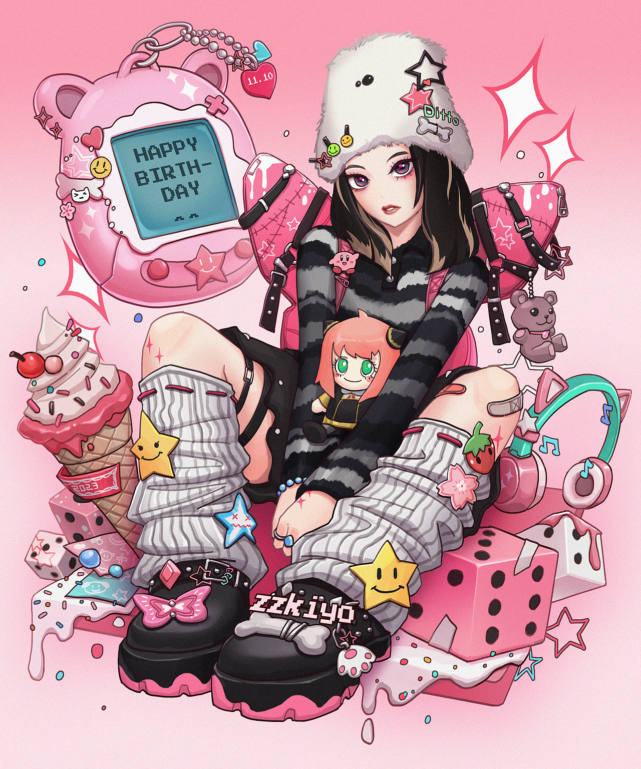 Y2k千禧女孩_Justin赫子-站酷ZCOOL