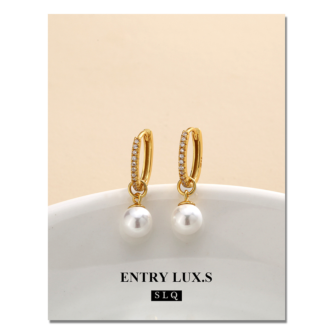 S925银耳钉 暖色简约场景 耳钉模特摄影 电商首饰拍摄_片刻宁静-站酷ZCOOL