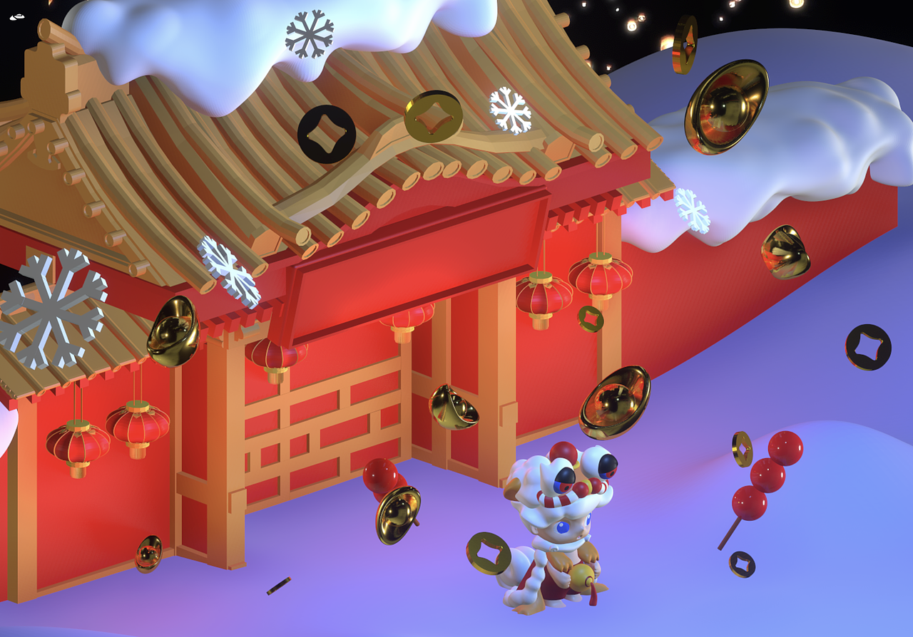 DIMOO 3D IP模型及场景设计_SunKeQin2000-站酷ZCOOL