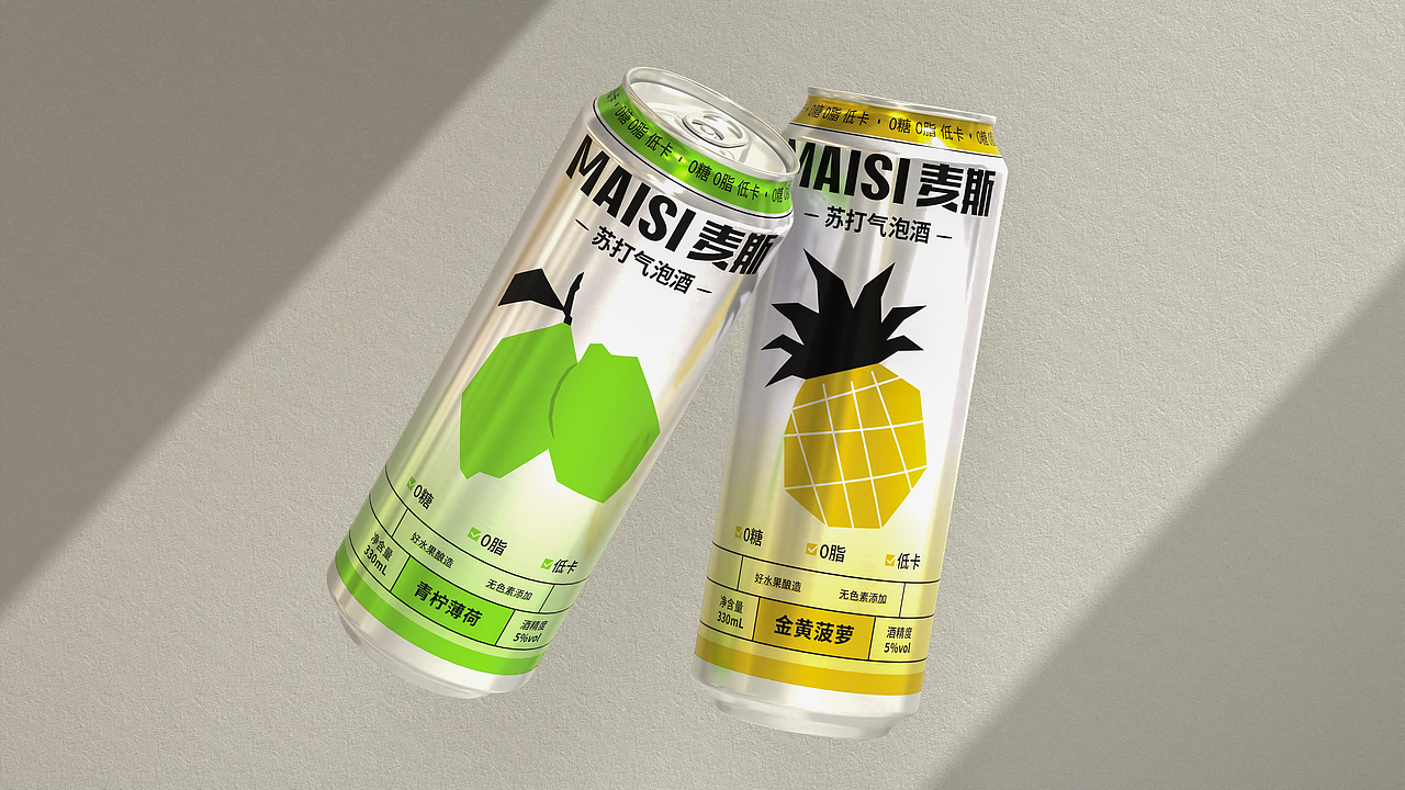 MAISI麦斯苏打气泡酒 / 包装全案设计_池浅Shallow-站酷ZCOOL