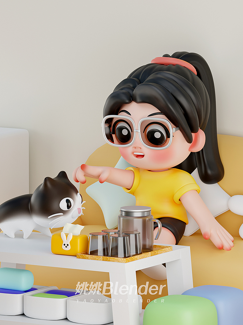 blender 卡通IP场景_Yao姚姚Blender-站酷ZCOOL