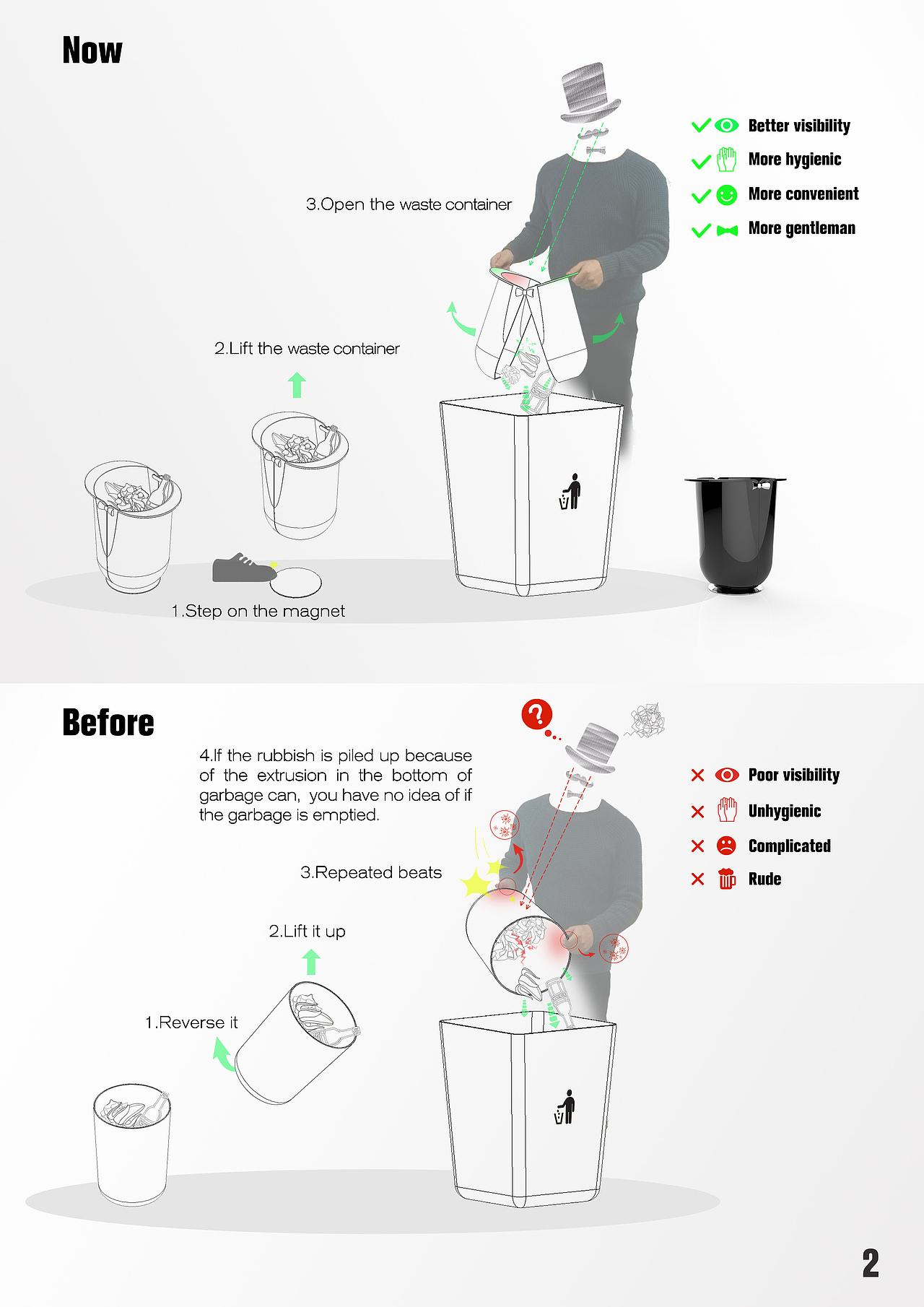 Gentleman Trash Can_麒麟好物-站酷ZCOOL