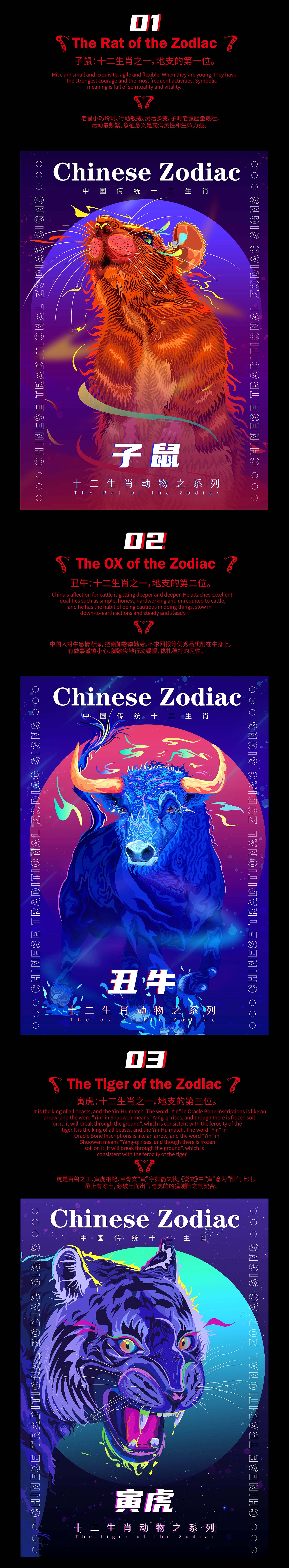 十二生肖插画合辑_7OWOILab-站酷ZCOOL