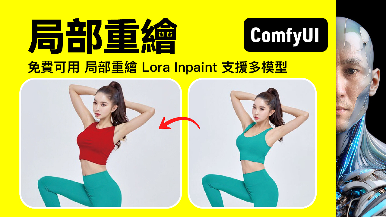 ComfyUI 局部重绘 Lora Inpaint 支持多模型 工作流_吴杨峰-站酷ZCOOL