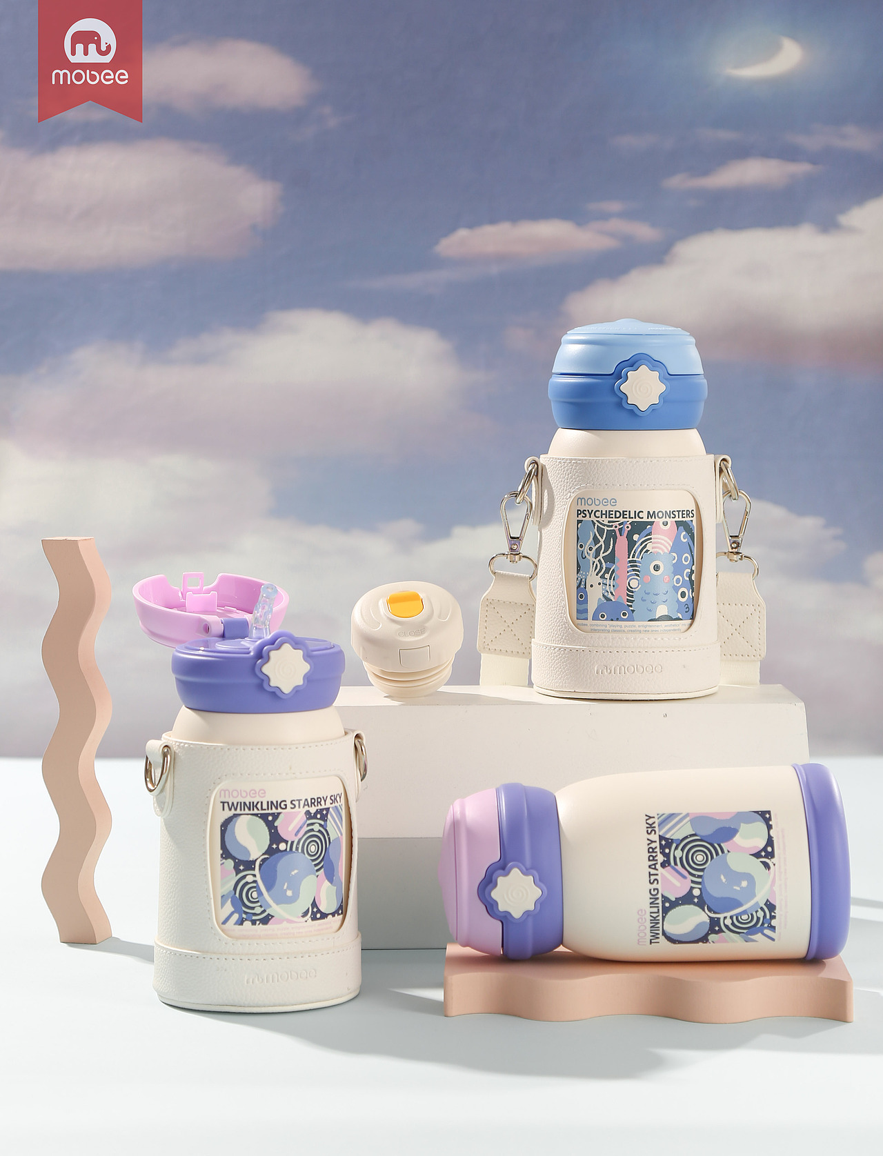 儿童保温杯系列 | mobee_大妮子成仙会上天-站酷ZCOOL