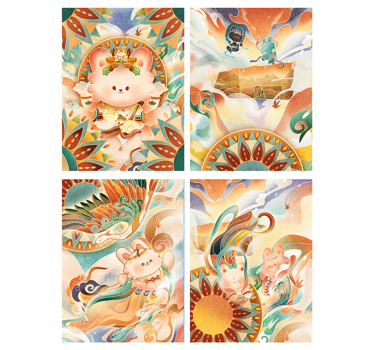 兔年敦煌飞天兔_XIAOXUE涂鸦-站酷ZCOOL