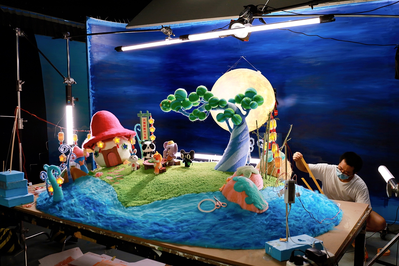 天猫羊毛毡定格动画广告：加入中秋礼盒环保内卷！_蒸汽工场-站酷ZCOOL