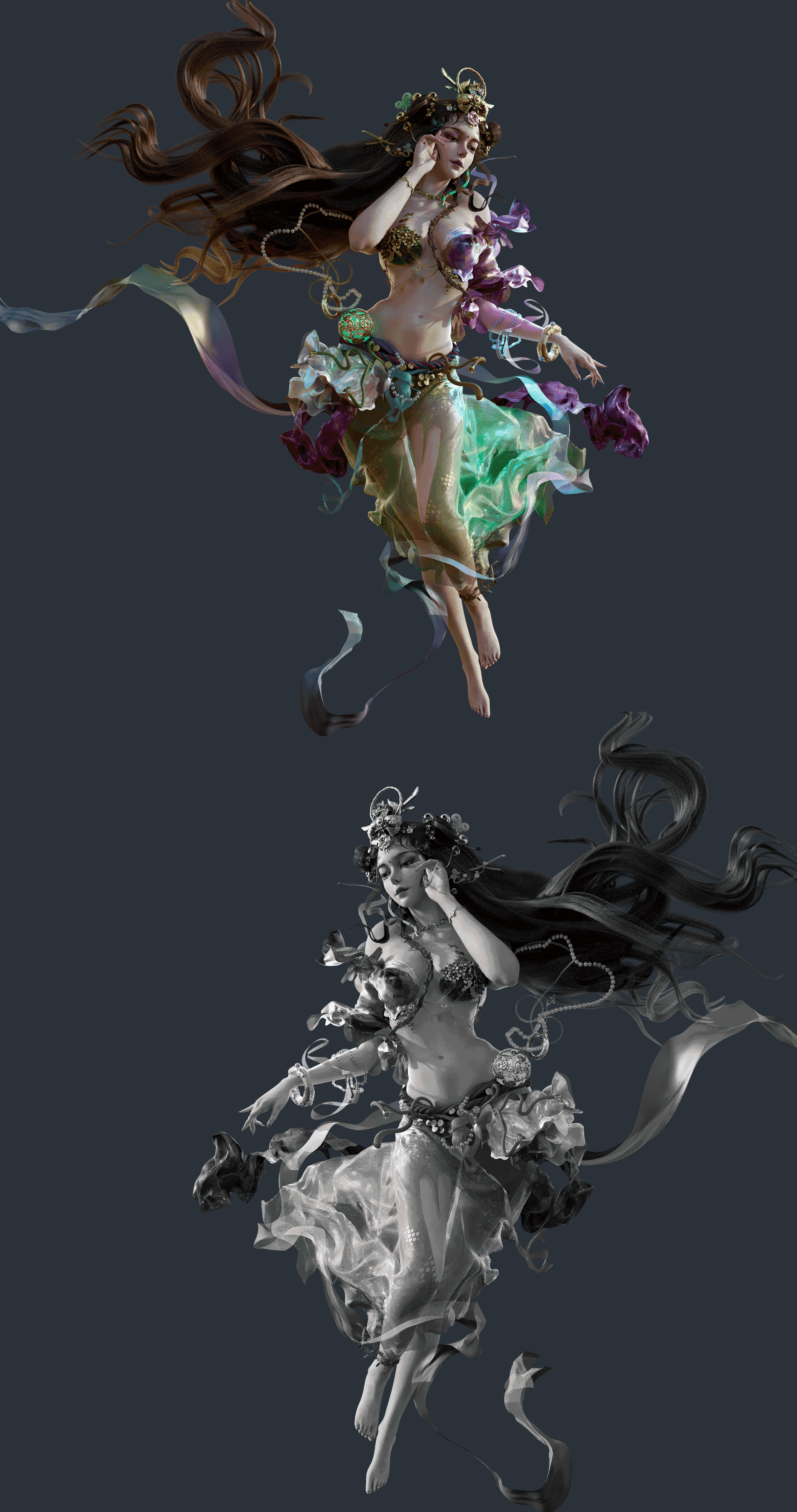 【学生作品】张函碧 --《锦鲤》_巧课力CGmomo-站酷ZCOOL