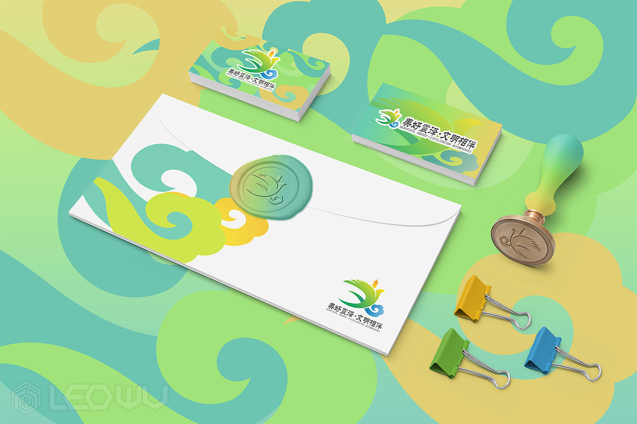 江苏省震泽镇文明城市“美好震泽 文明相伴”VI形象_LeoWu_设计师-站酷ZCOOL
