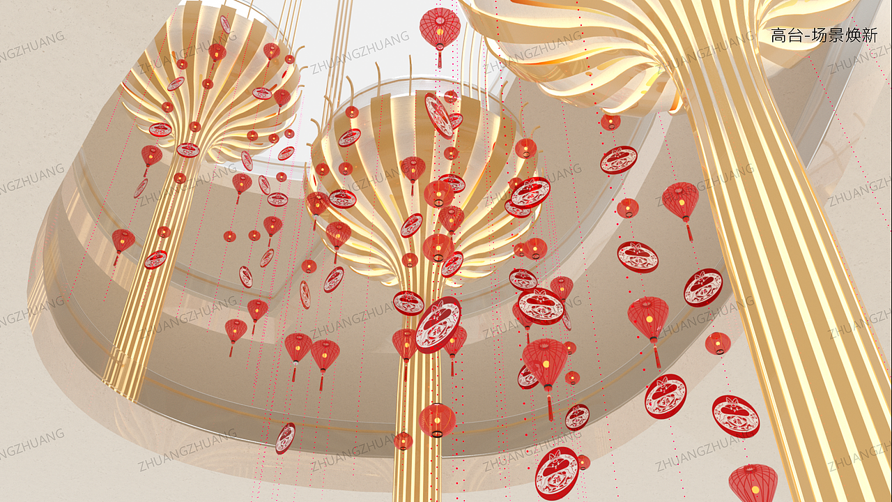 【PPT分享】商场美陈/兔年/新国潮/新春_壮壮zr-站酷ZCOOL