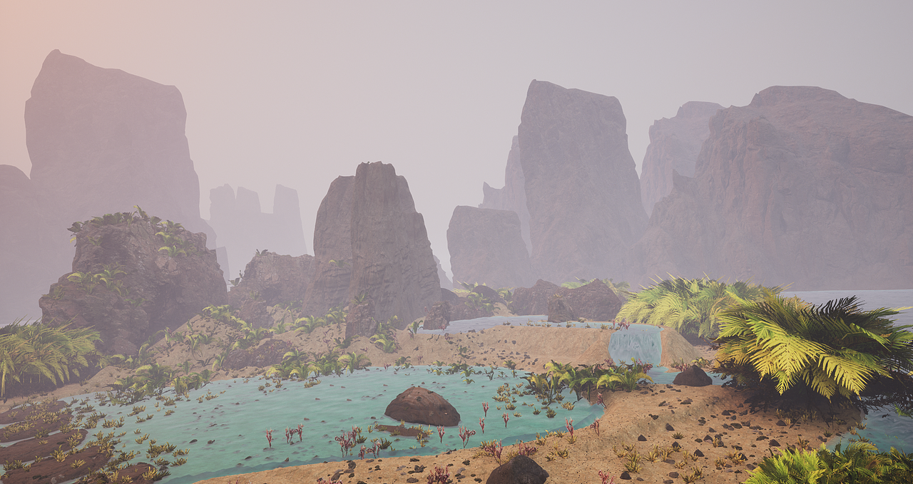 UE_地编 小岛练习_王某人不养鱼-站酷ZCOOL