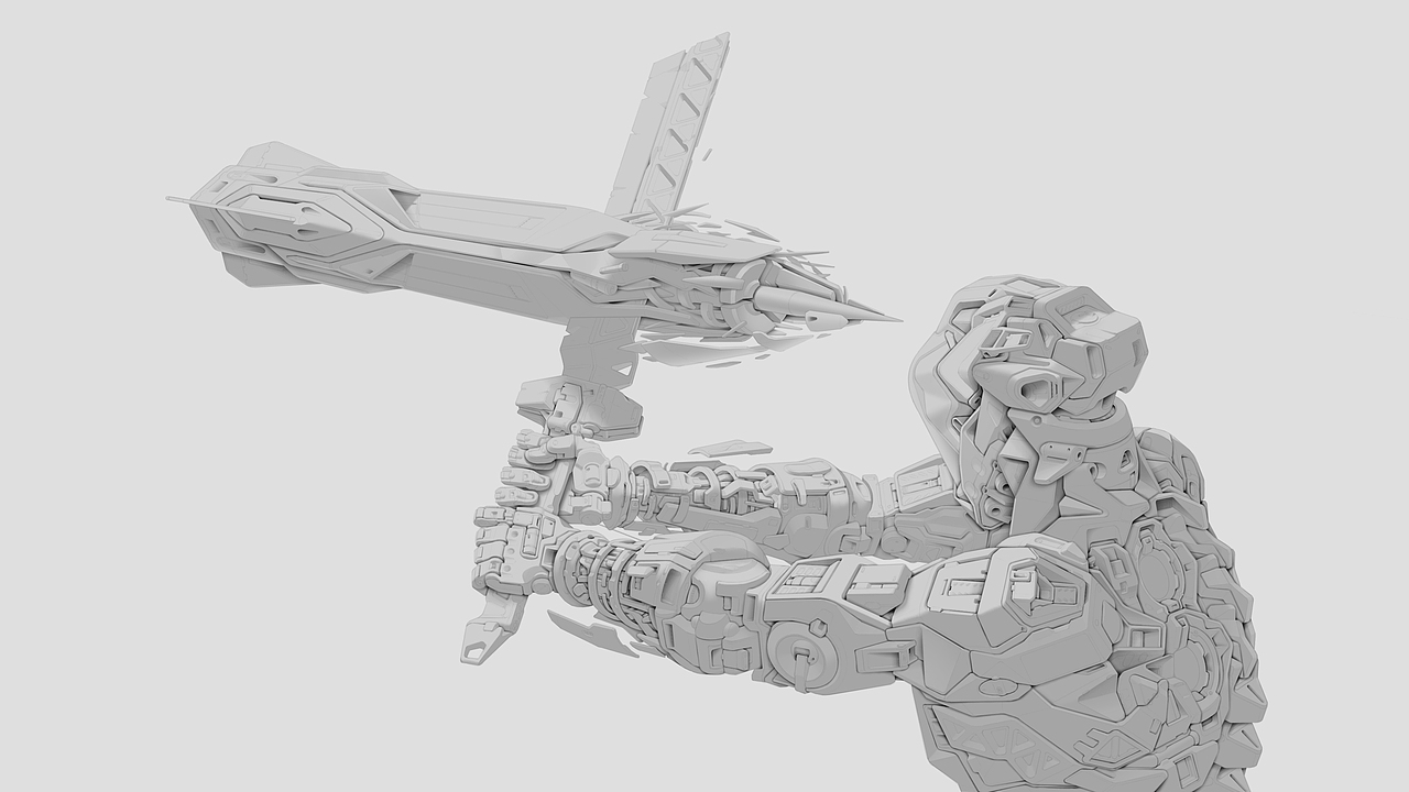 极限机甲-刀劈导弹-20天肝完_空想静邦-站酷ZCOOL