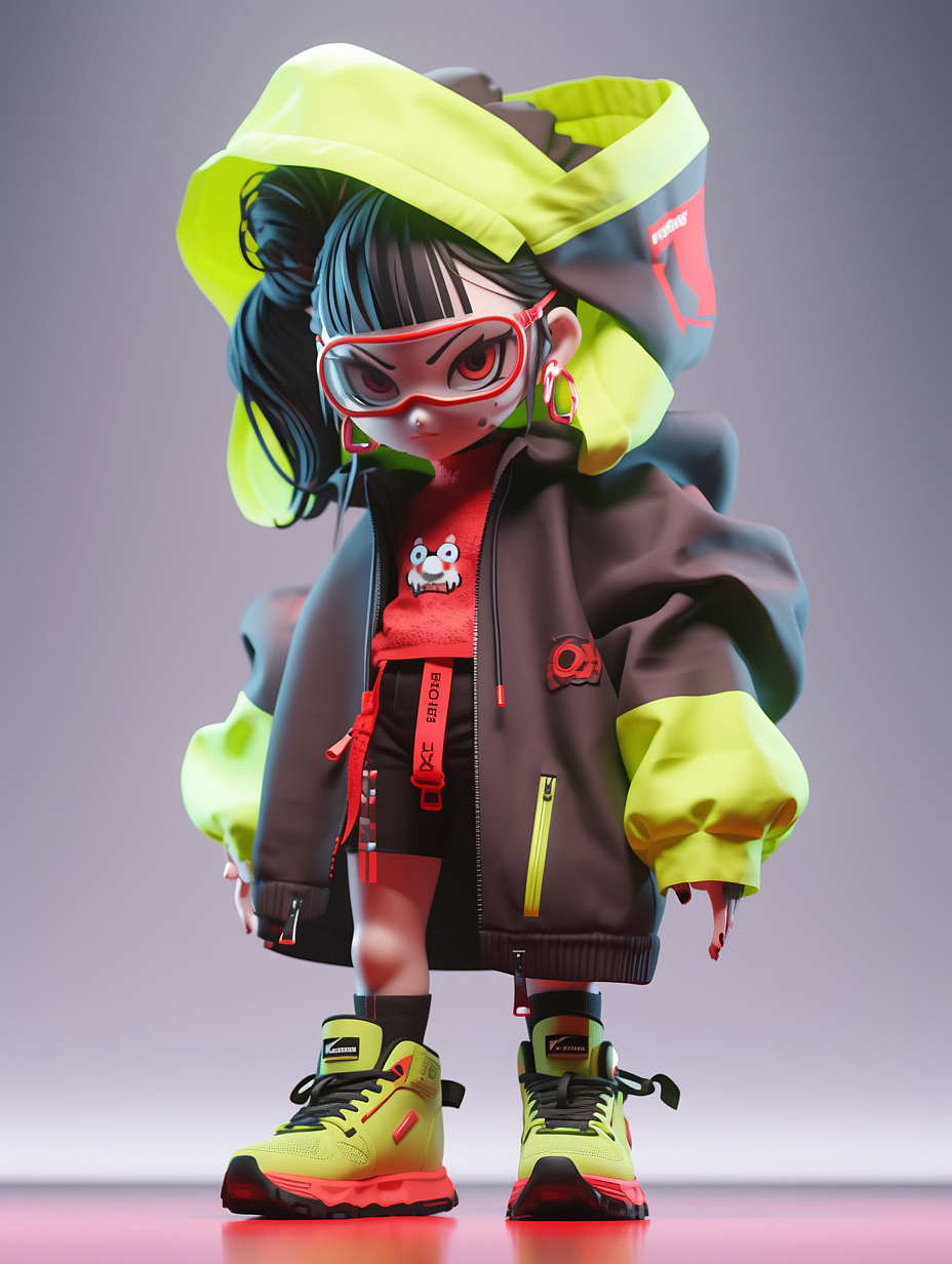 手办设计--赛博朋克风格潮玩手办_奇境下的AI-站酷ZCOOL