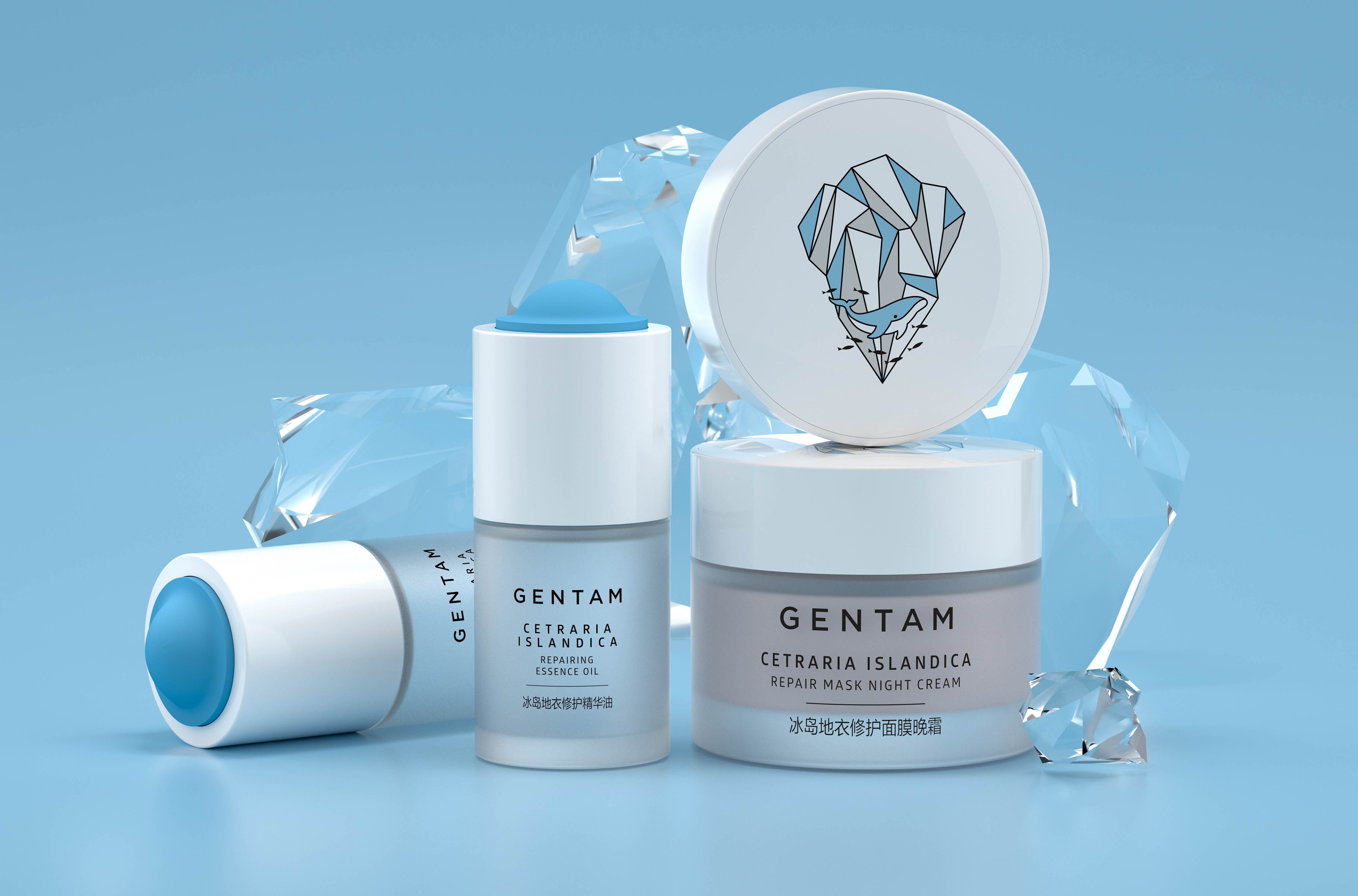 护肤品牌GENTAM包装形象设计_左尚创意-站酷ZCOOL