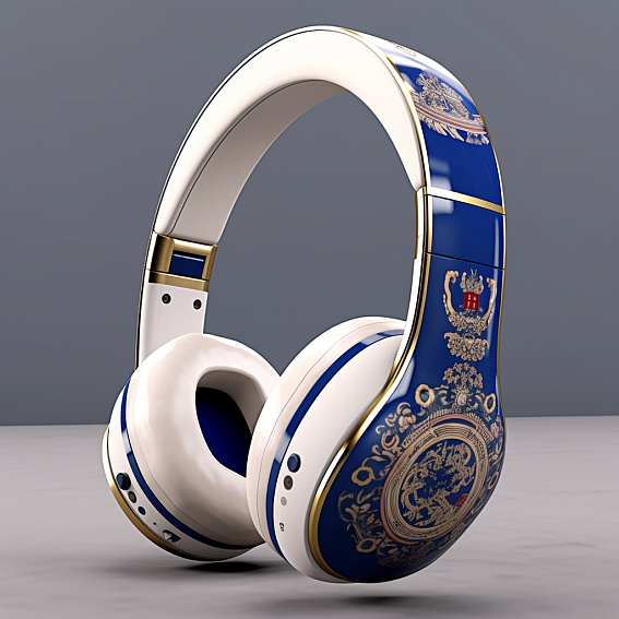 Midjourney 青花瓷耳机_大雄SJ-站酷ZCOOL