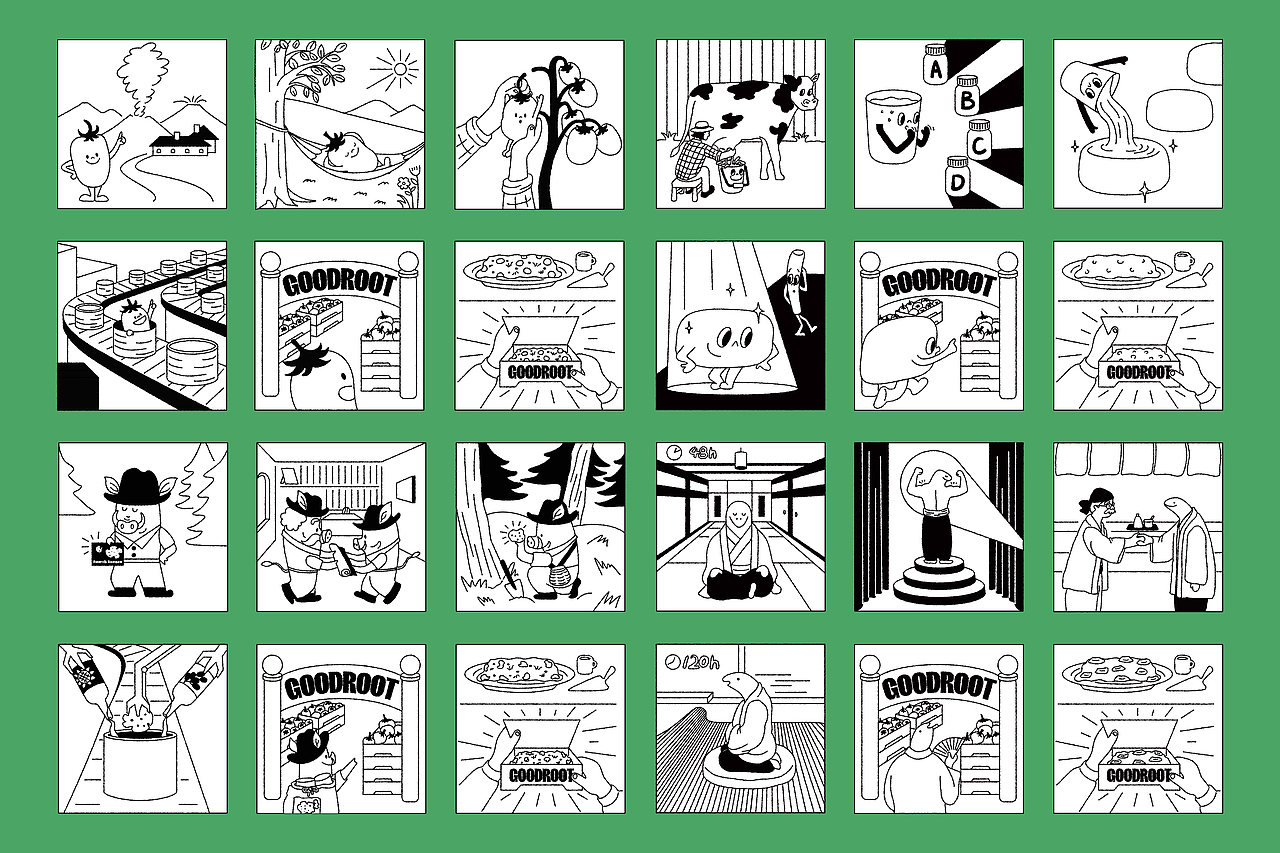 果子和肉 GOODROOT | Illustration Work_fang方fang-站酷ZCOOL