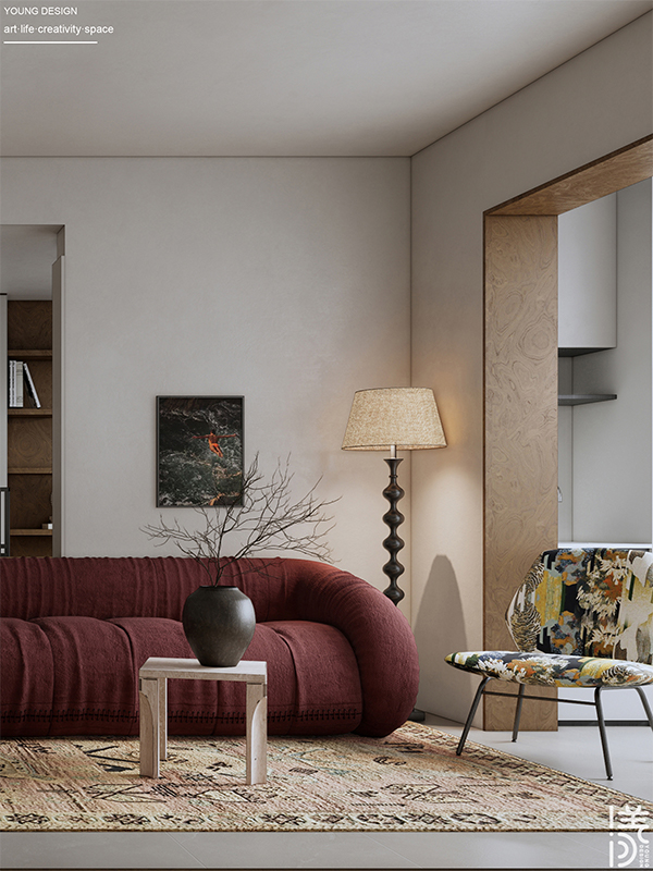 Young设计 | 现代轻复古之家，一人独居的精致生活~让自己住进文艺与舒适并存的理想国_漾设计-站酷ZCOOL