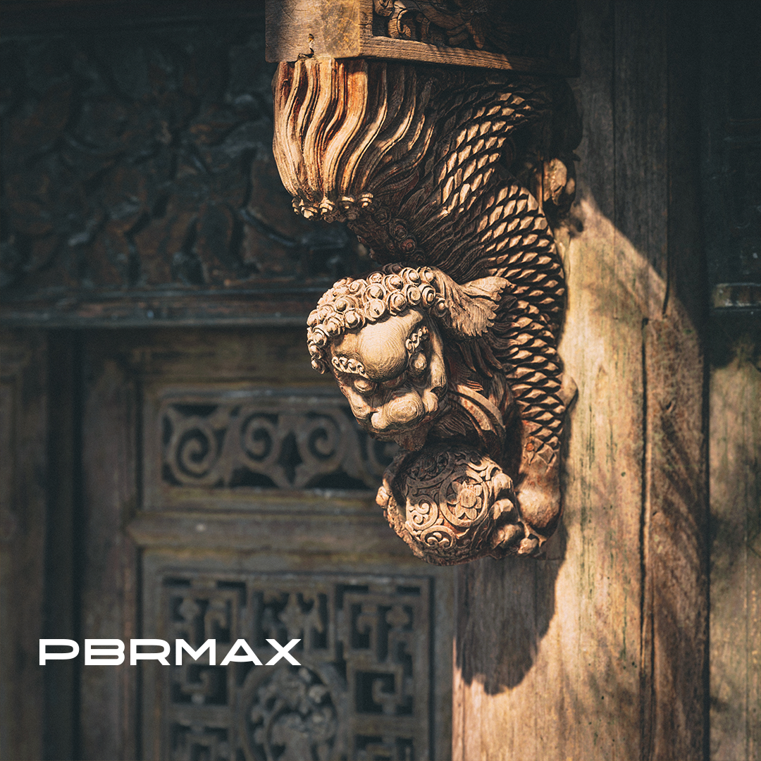 渲染图 | 古风3D庭院场景_pbrmax-站酷ZCOOL