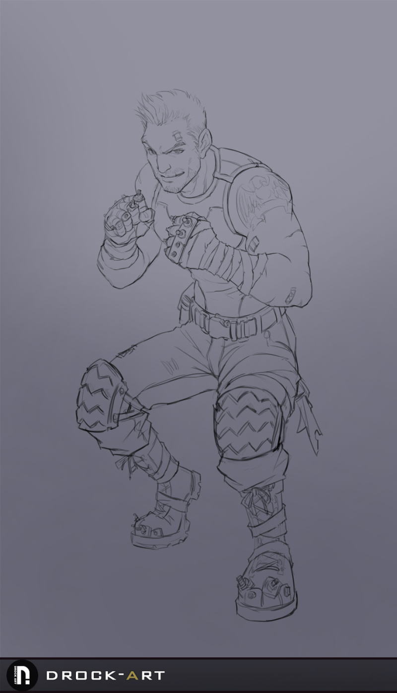 DROCK原画概念设计 | 人物角色设定上色过程图_DRockArt-站酷ZCOOL