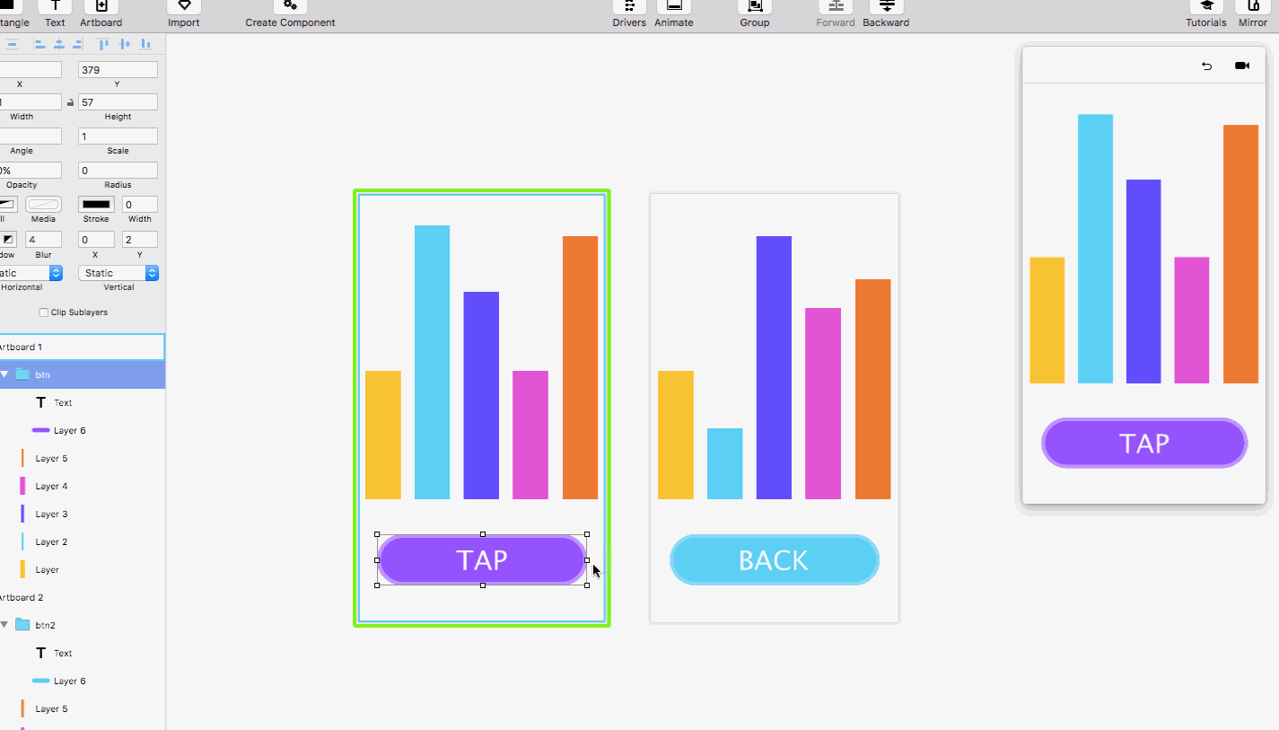 principle第三期【事件触发器案例】tap、auto的使用_lina178-站酷ZCOOL