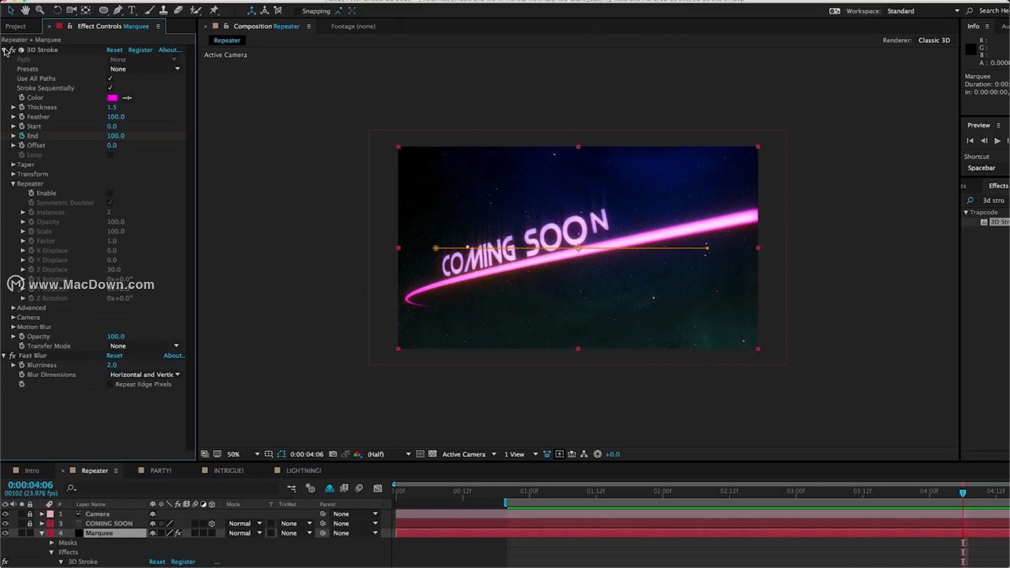 Trapcode 3D Stroke Mac(Ae/Pr描边插件)_Mac世界09-站酷ZCOOL