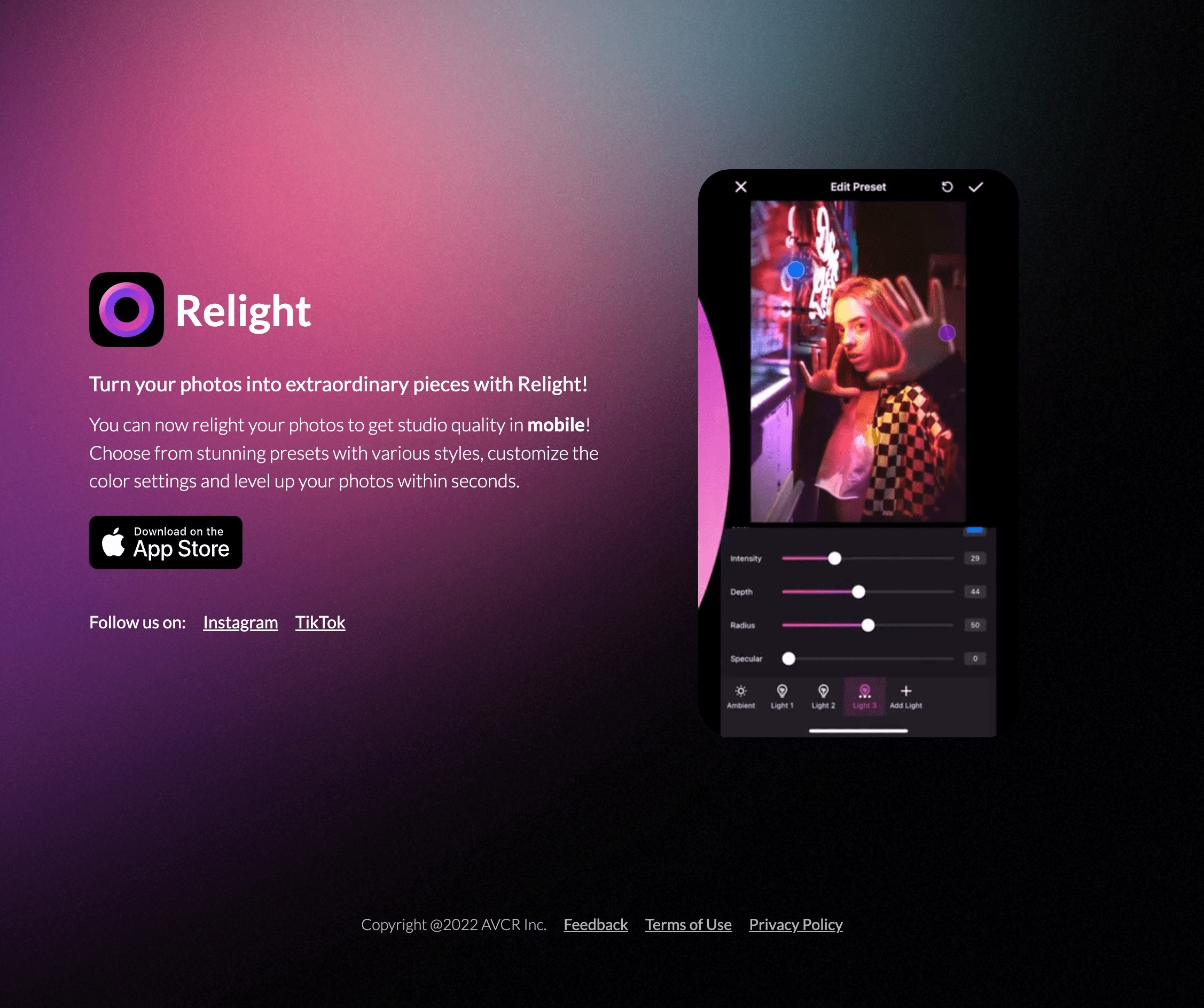 三口设计培训分享移动端照片光影优化工具 Relight_安徽三口设计-站酷ZCOOL