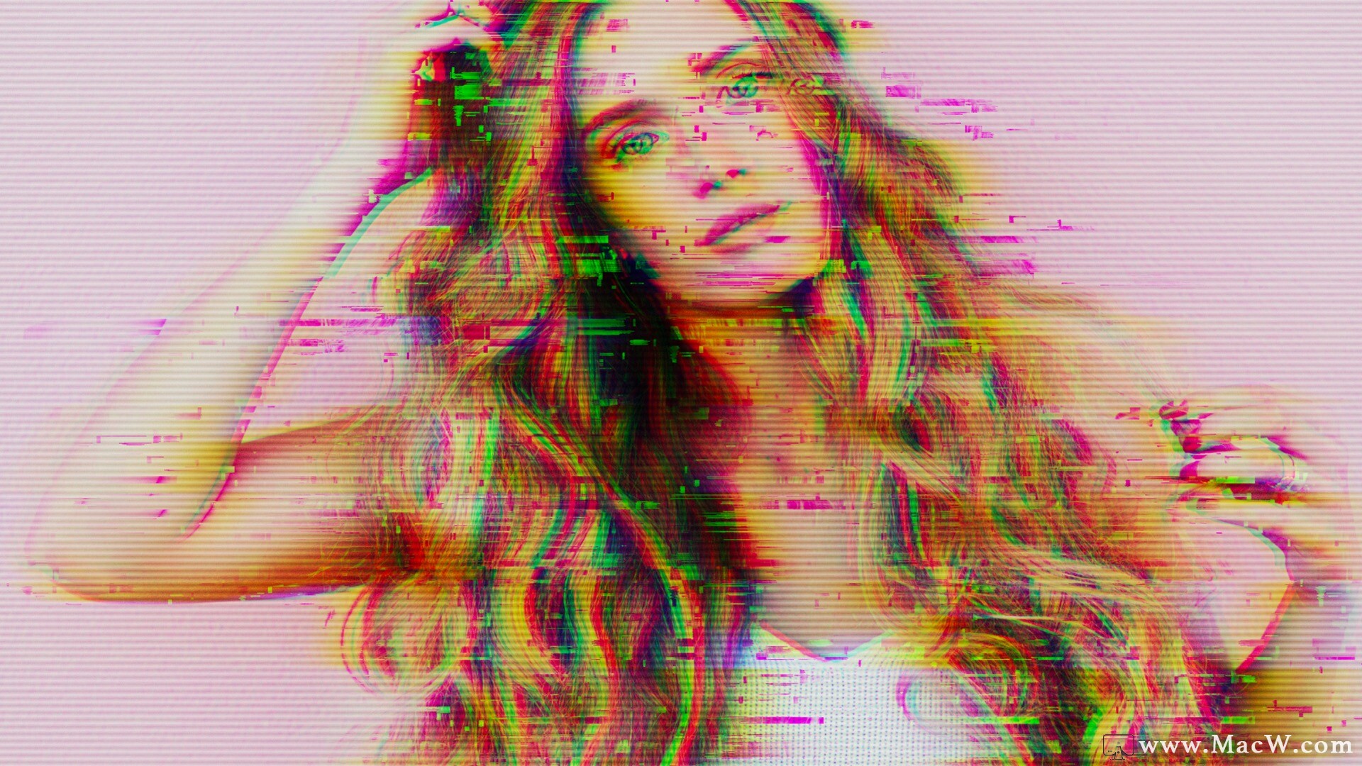 彩色信号故障效果Ps动作_Mac小素材-站酷ZCOOL