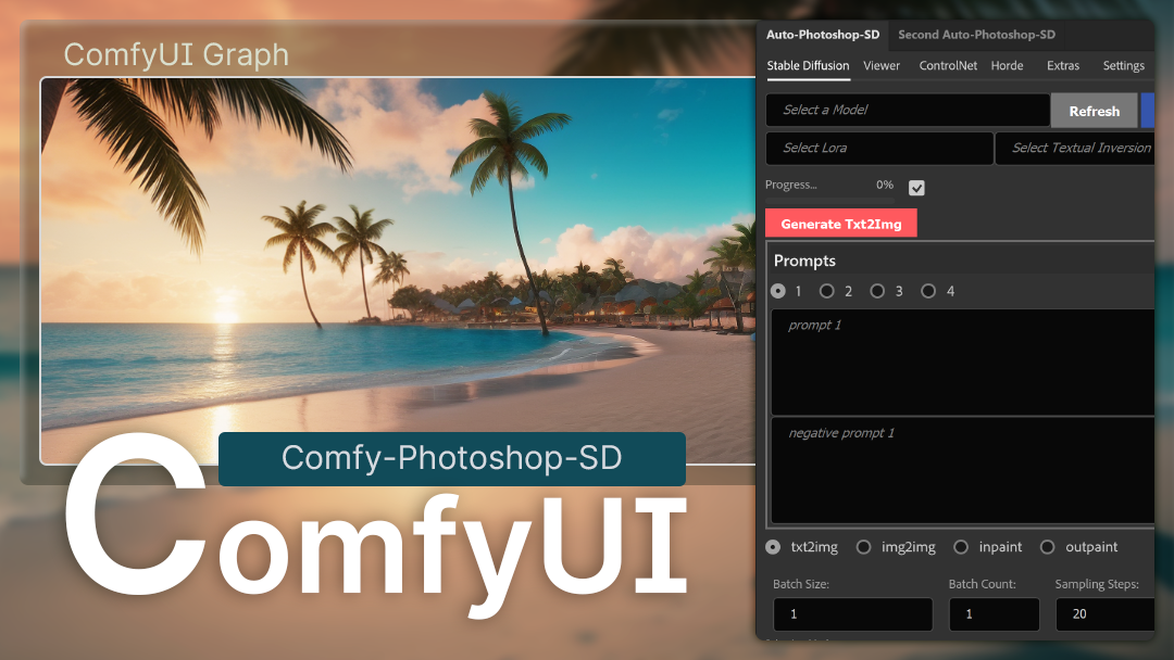 ComfyUI—在Photoshop中使用Comfy_i不鸣-站酷ZCOOL