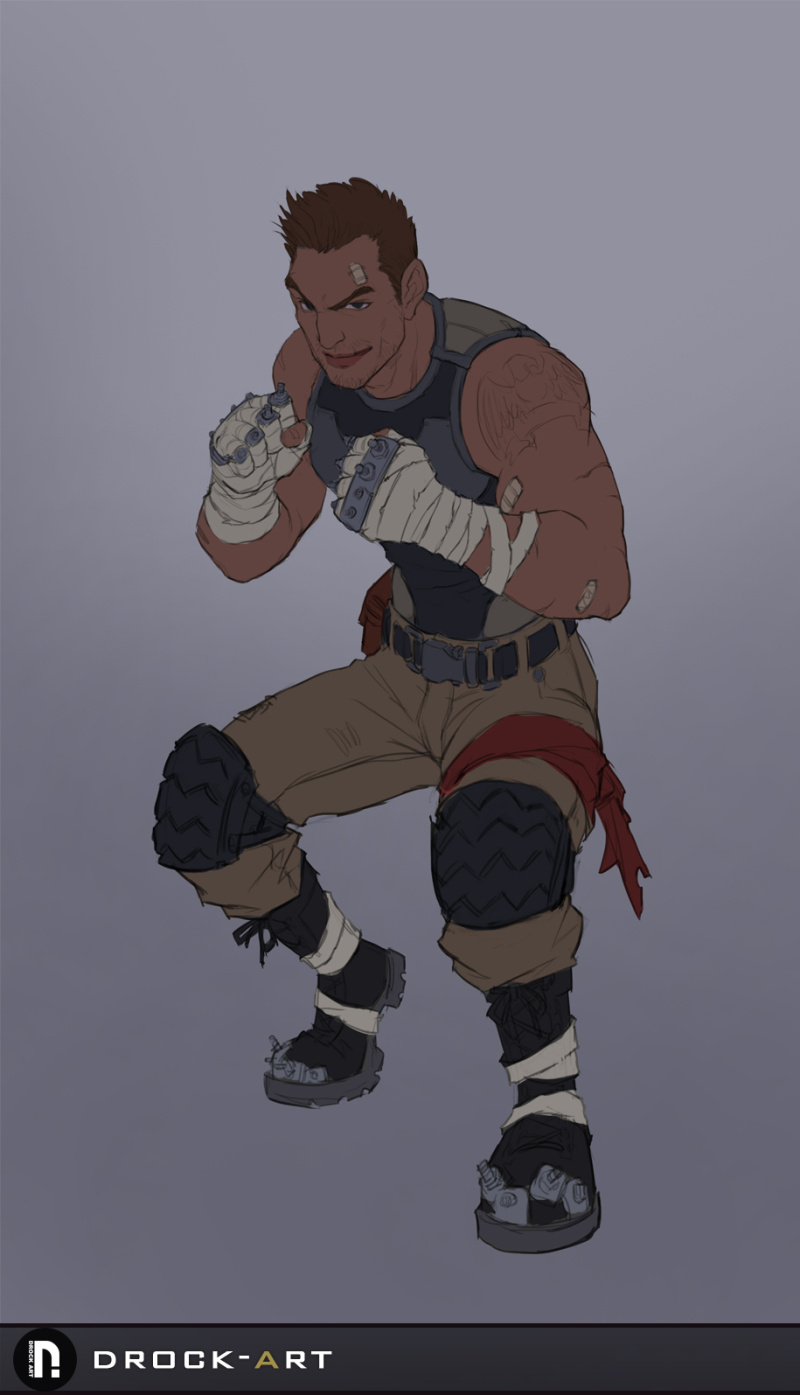 DROCK原画概念设计 | 人物角色设定上色过程图_DRockArt-站酷ZCOOL