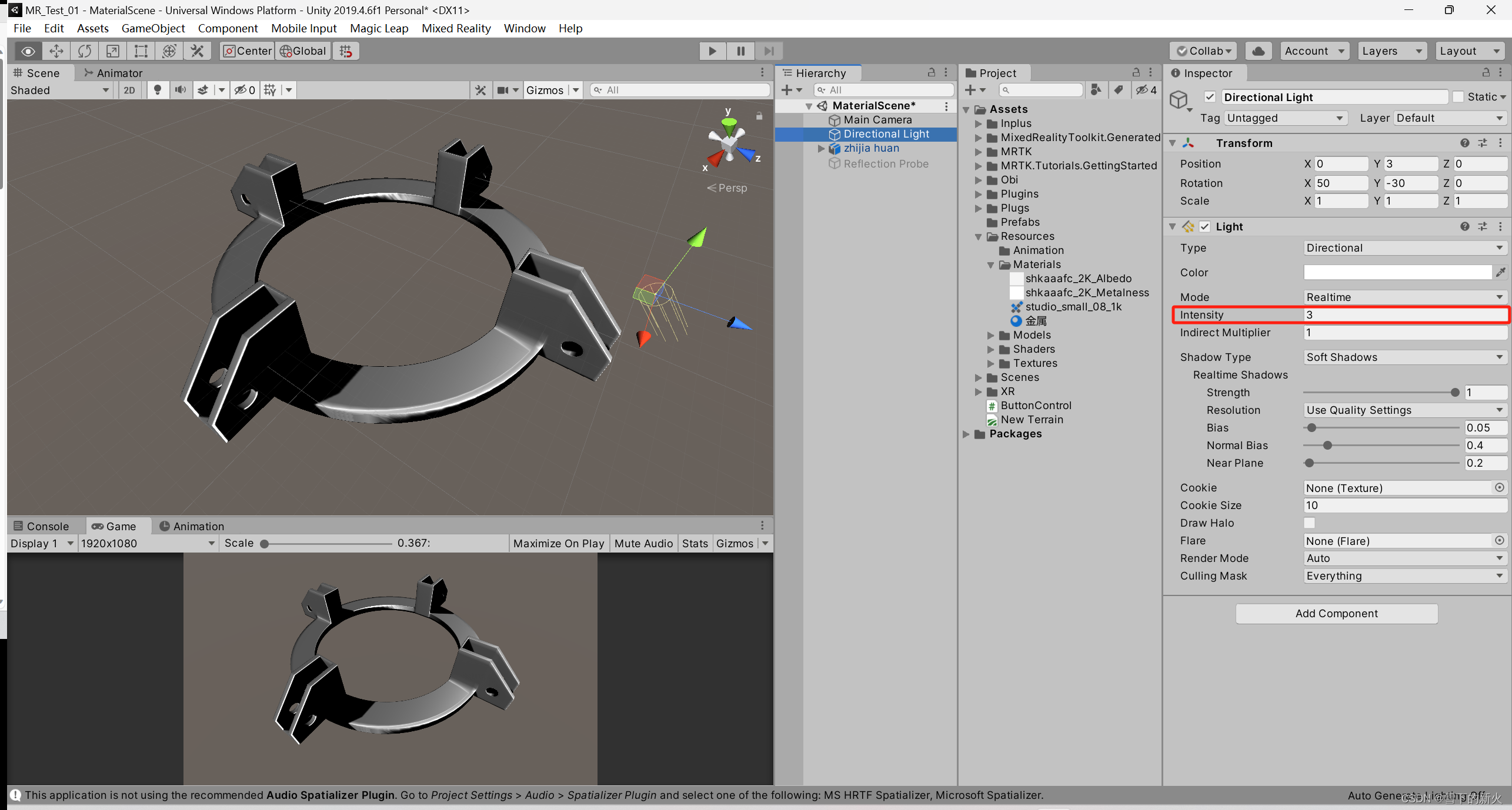 Unity材质调节-金属、塑料、透明玻璃。_雪下的新火-站酷ZCOOL
