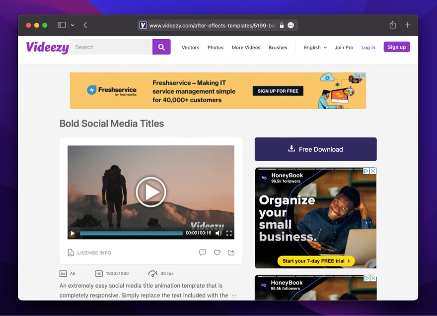 Videezy - 提供高质量设计素材、4K视频素材下载的网站，大部分都可以免费商用_thosefree-站酷ZCOOL