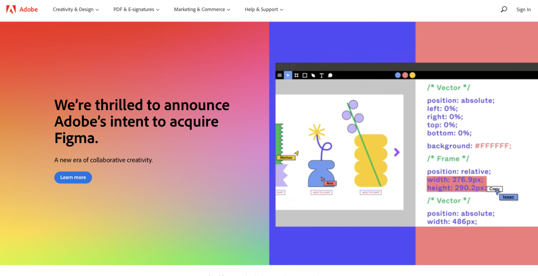 Adobe砸200亿添全家桶新成员，Figma后来居上！_摹客设计云-站酷ZCOOL
