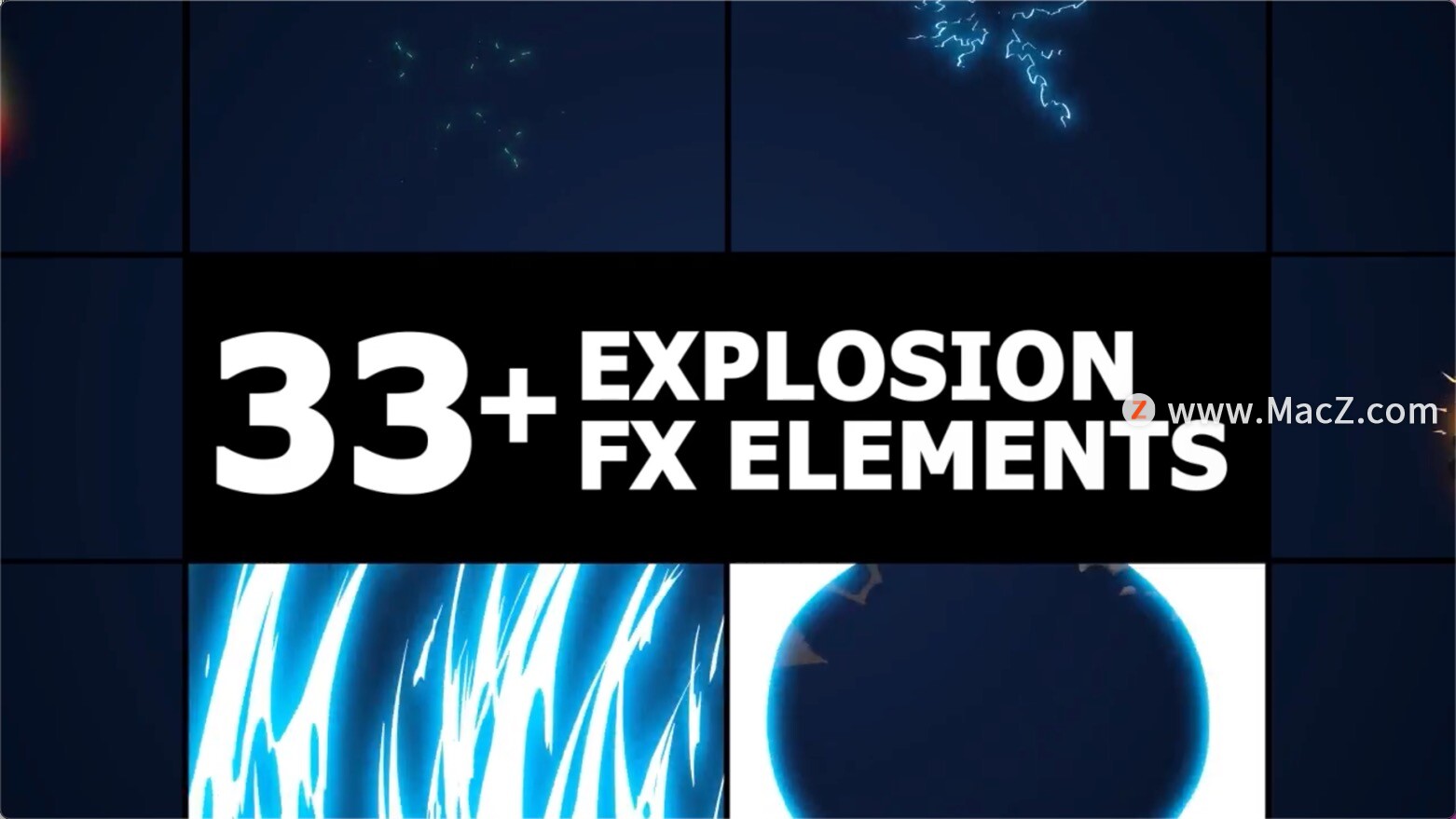 达芬奇模板-33种二维卡通动漫能量电流图形动画 Flash FX Elements Pack 02_嘟啦卡-站酷ZCOOL