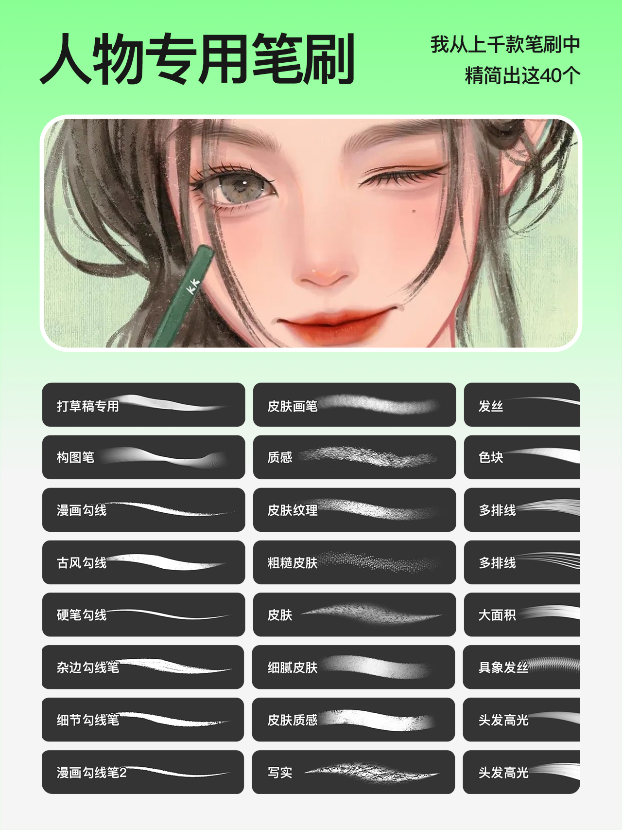 没有一个“烂”笔刷：Ps/Procreate通用！包含超多大佬同款笔刷。草稿勾线噪点上色等。_ZMD卓沐设计-站酷ZCOOL