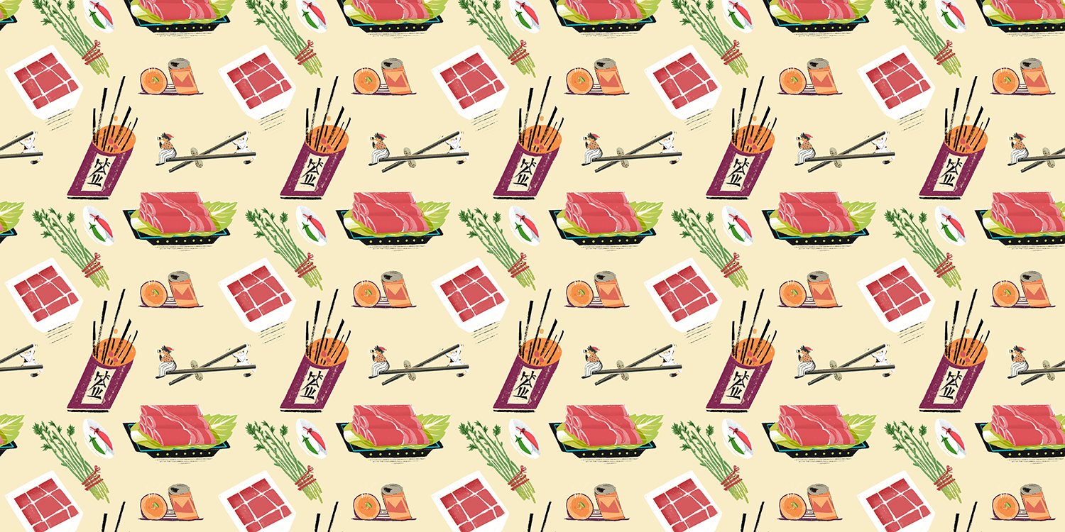 如何用PS把插画做成环衬电脑桌面壁纸？_画特别多的Hans-站酷ZCOOL