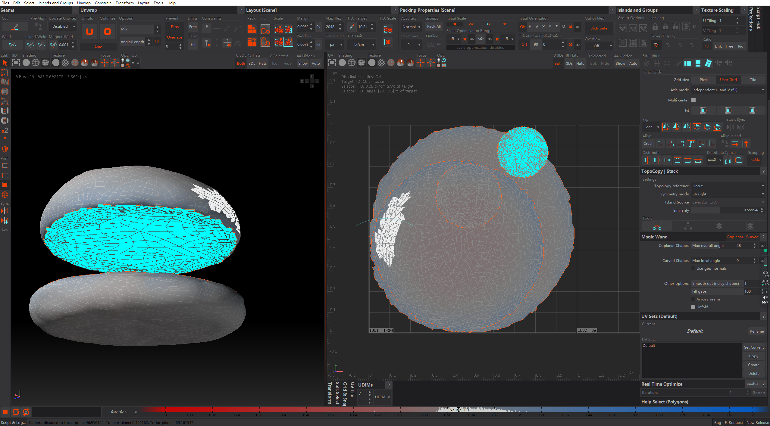 RizomUV2023处理复杂模型展UV心得与【UE5xUDIM】多象限UV减少材质球应用_初代神-站酷ZCOOL