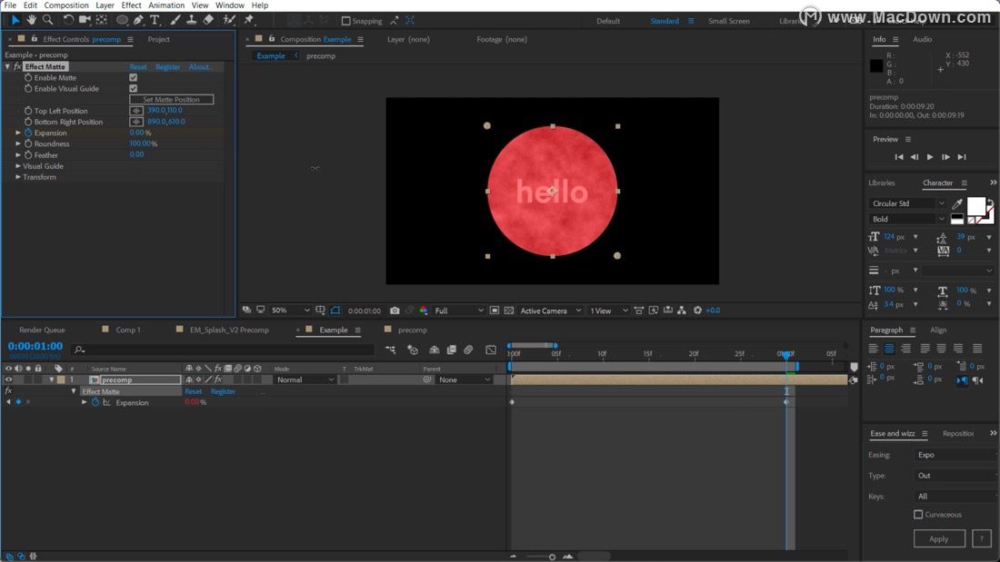 AE插件：Effect Matte Mac(文字蒙板遮罩效果)_醉舞千年杯莫停-站酷ZCOOL