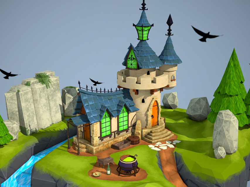 【3dmax场景建模】巫师岛模型制作教程。3d建模教程_Alan安澜-站酷ZCOOL