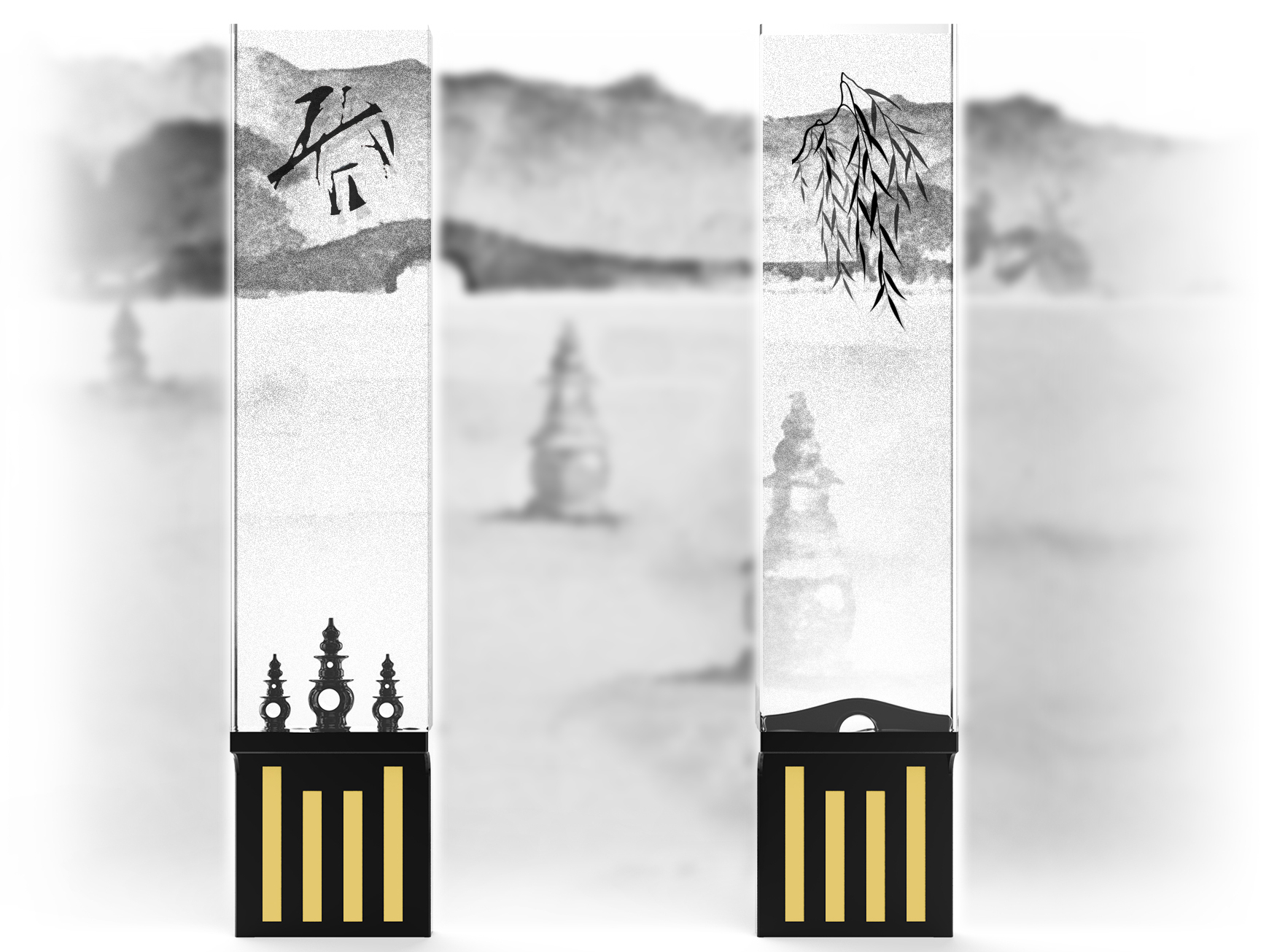 U盘 · 西湖元素_StoneFred-站酷ZCOOL