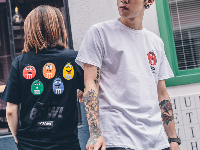 HELL BOY X VEGORRS m&m巧克力印花 短袖_SOBER7-站酷ZCOOL