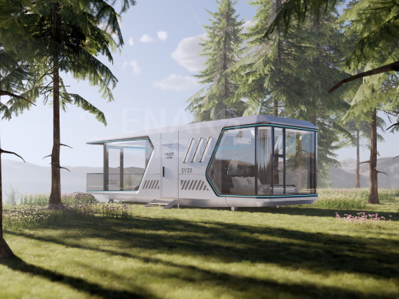 可移动太空舱民宿能量舰EV20：未来之旅的银灰奇迹_HUJI互集-站酷ZCOOL