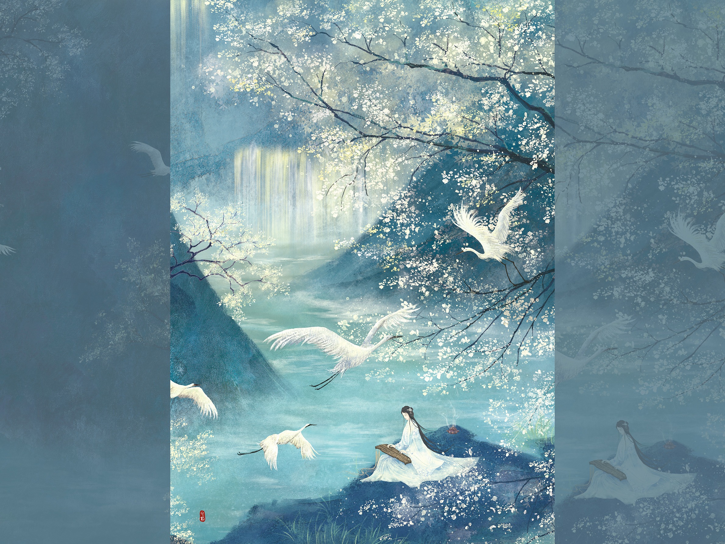 夏日悠悠，流声缓缓_画画的寂阳JIYANG-站酷ZCOOL