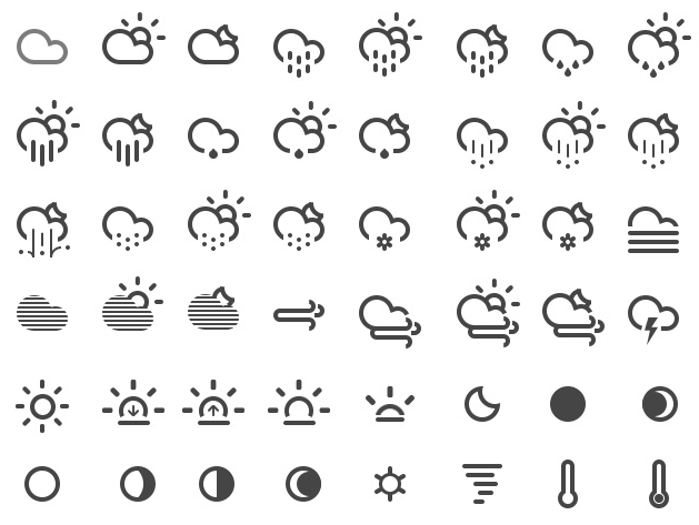 学UI之路 天气icon_你听我说-站酷ZCOOL