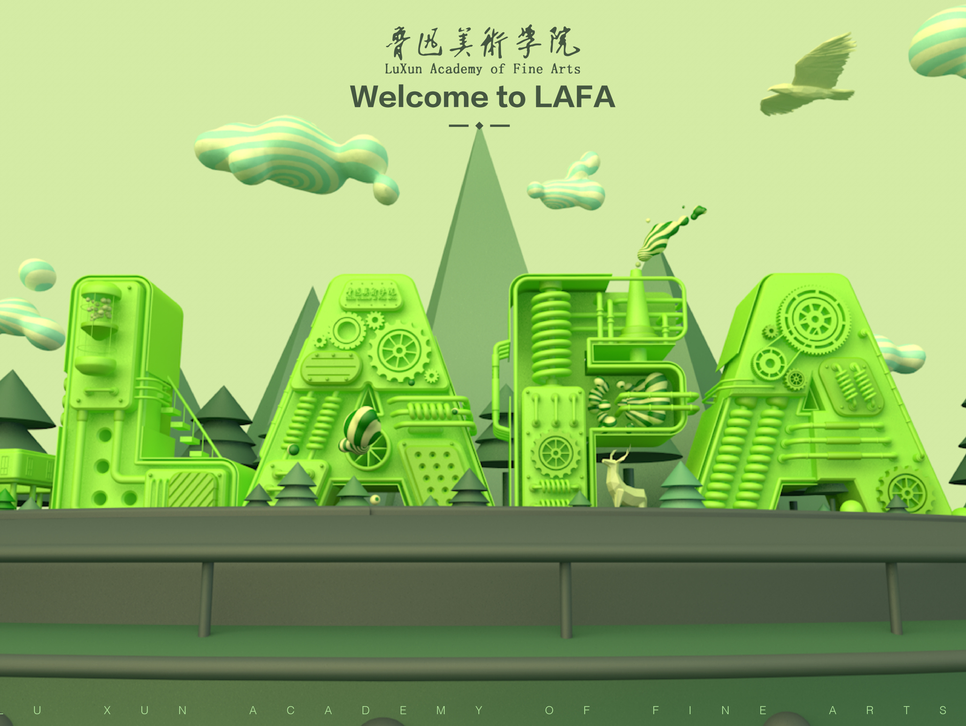 Welcome to LAFA（C4D练习）_刘禹design-站酷ZCOOL