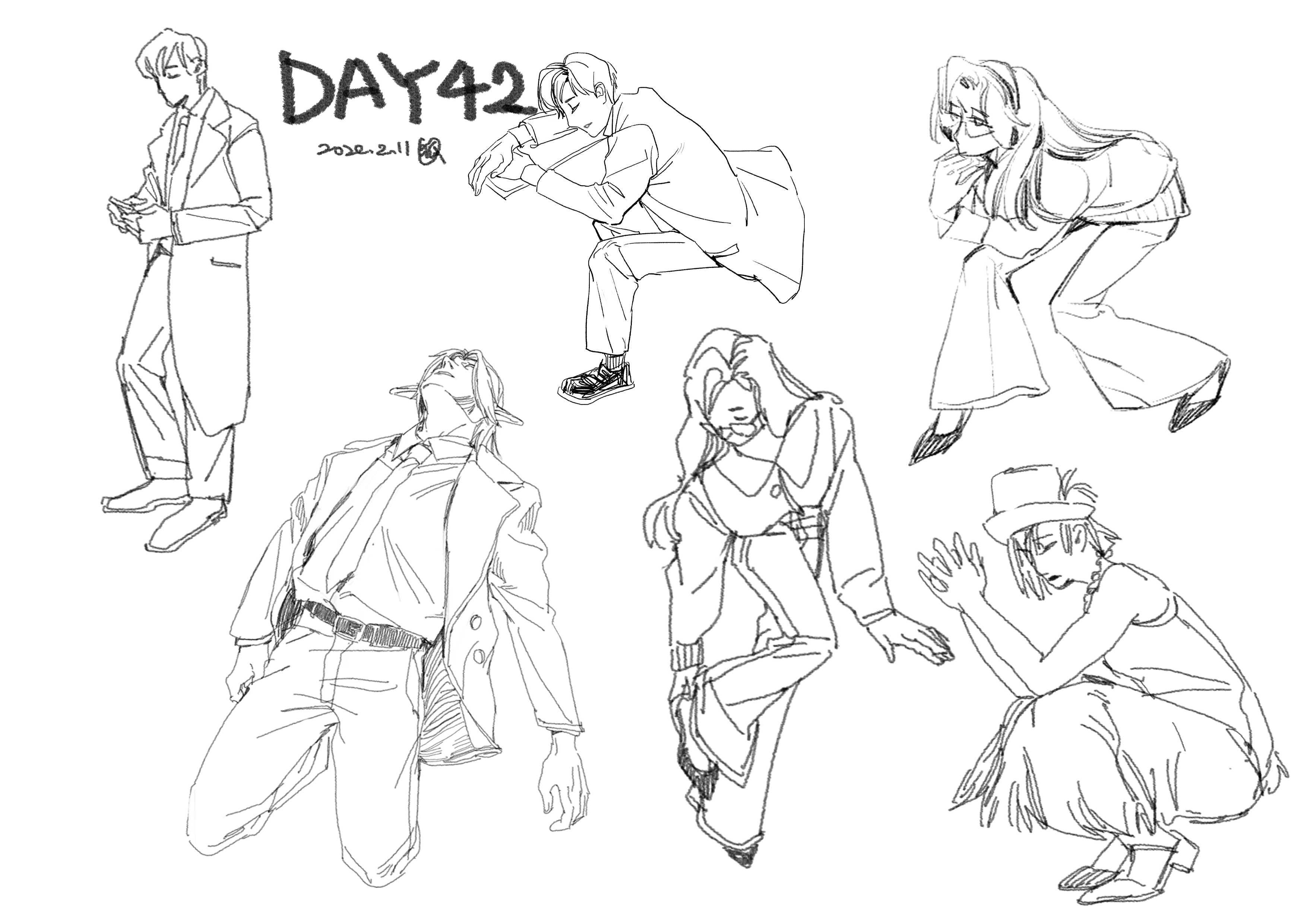 速写挑战day42_浅墨画押-站酷ZCOOL