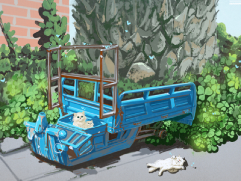 跟我去上班吧～一辆小破车_VINMOMO-站酷ZCOOL