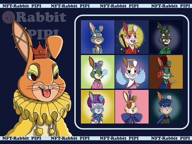 NFT-RABBIT PIPI_脸好圆插画师-站酷ZCOOL