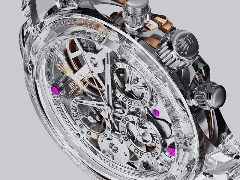 劳力士——金属质感手表渲染 The Rolex_飛花似夢-站酷ZCOOL