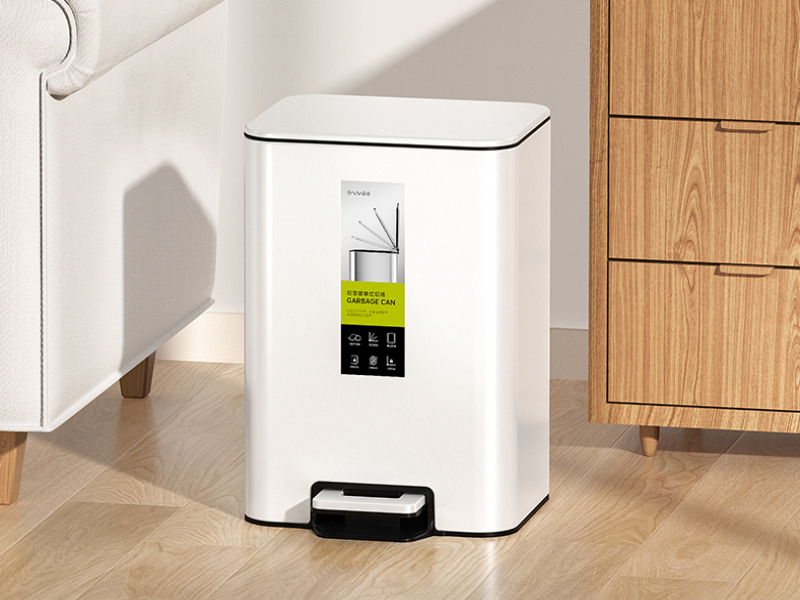 【c4d】ewee-脚踏垃圾桶A款（白色）_sweetfemale-站酷ZCOOL