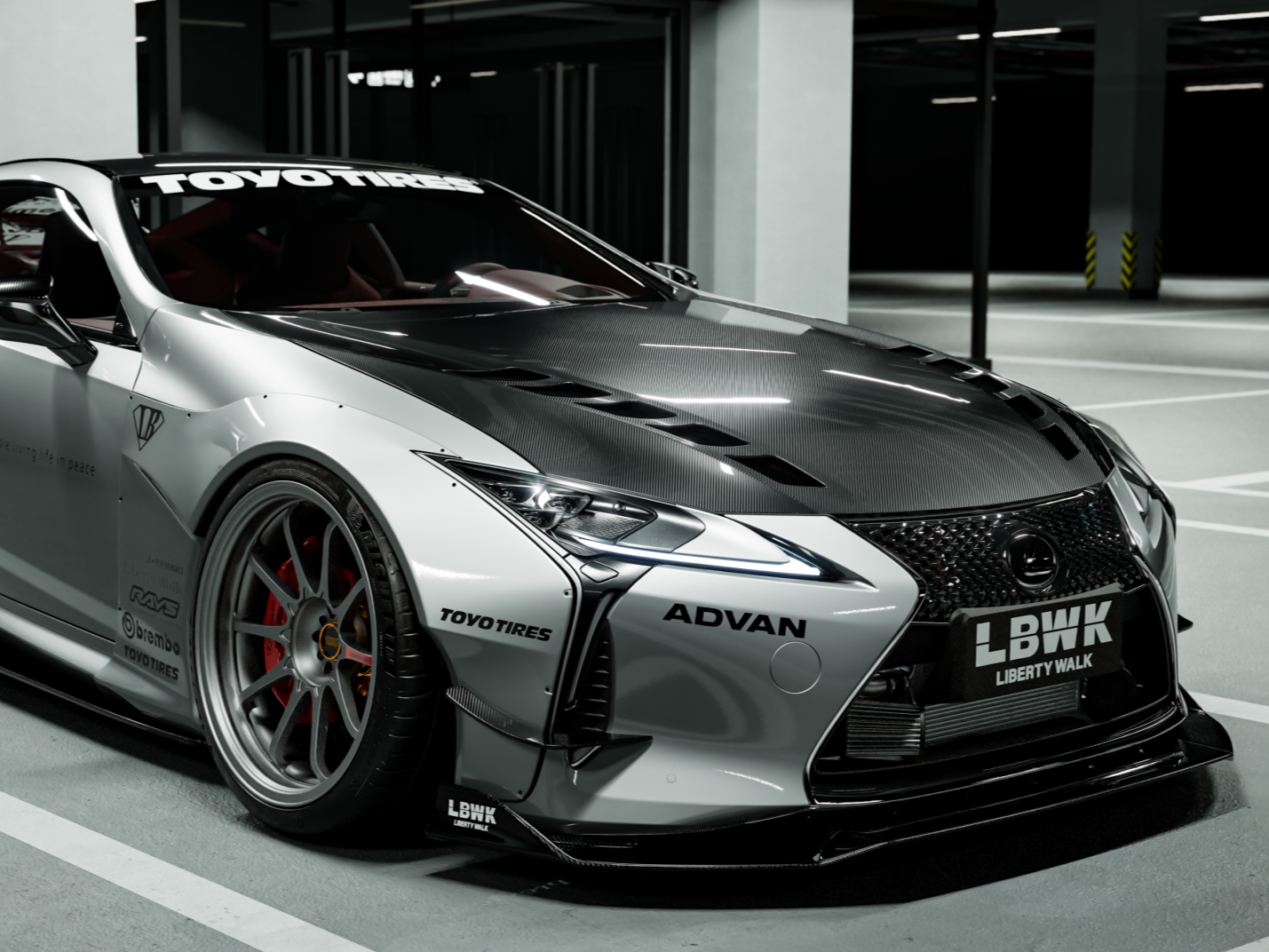 雷克萨斯LC500h LBWK宽体套件 【重制版】 UE5渲染_ShawnHu001-站酷ZCOOL